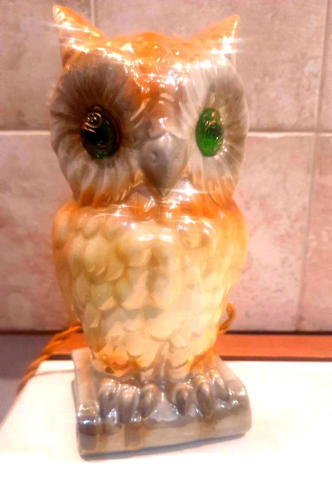 Vintage Owl Lamp, Perfume Lamp, Oil Burner, Owl Sculpture, German Lamp ...