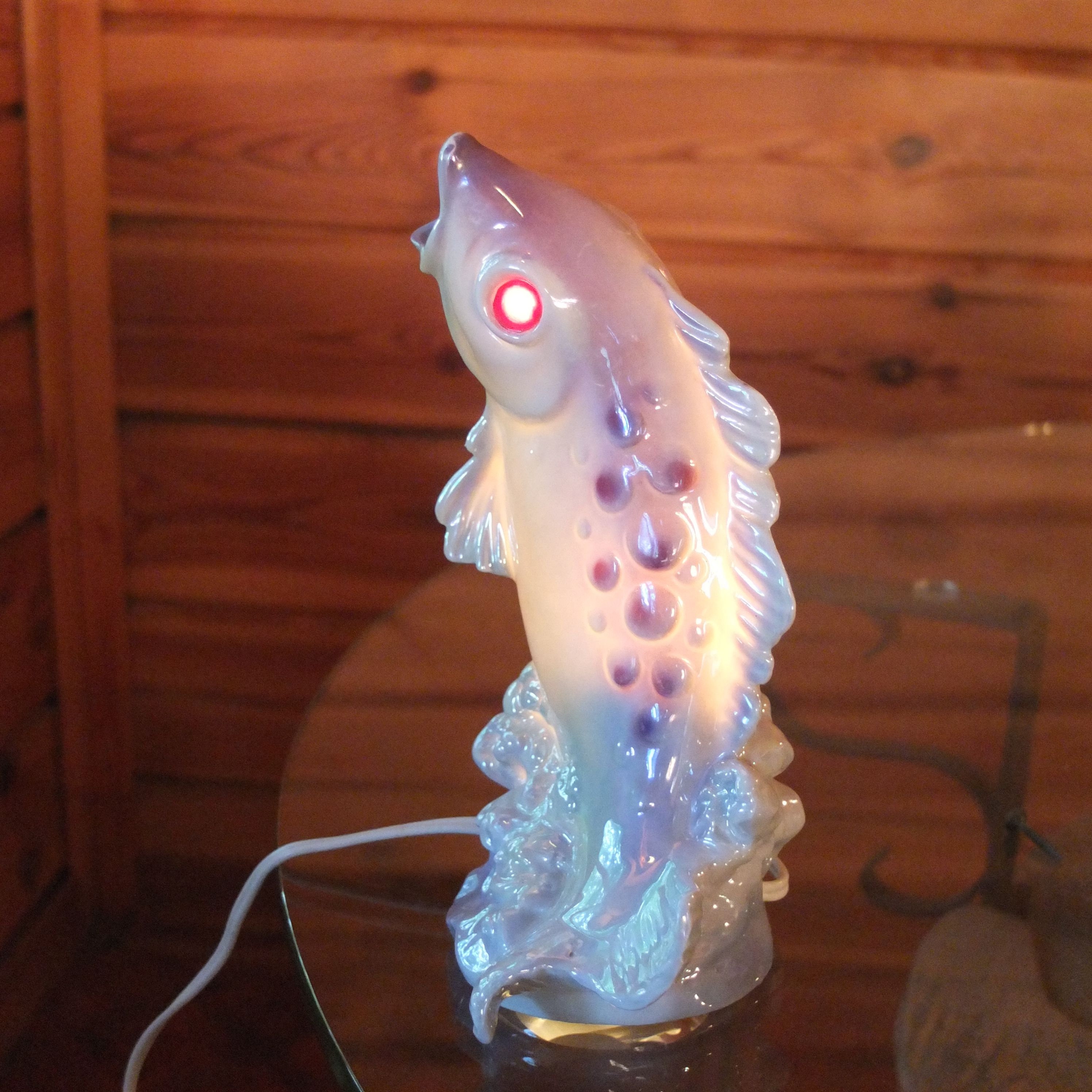 Vintage Ceramic Fish Lamp Perfume Lamp Fish Table Lamp Home and Life ...