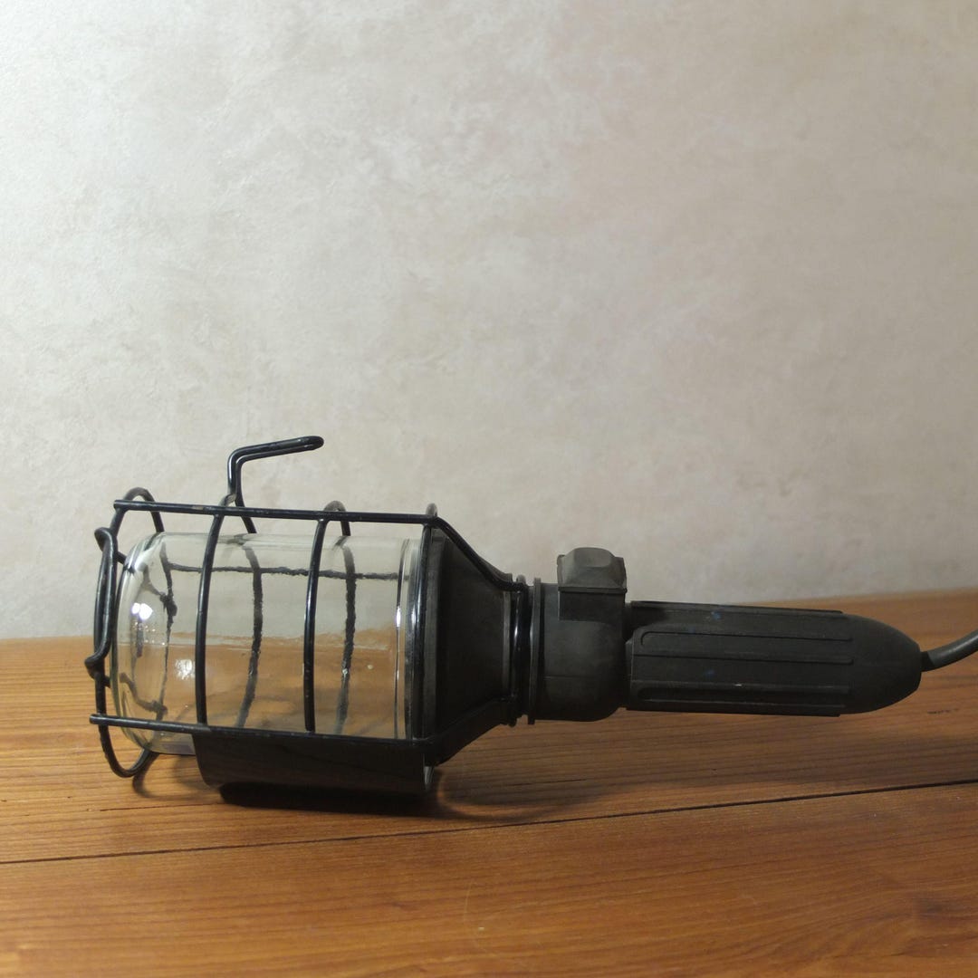 Vintage Rubber Hand Lantern With Hook, Protective Metal Basket - Etsy