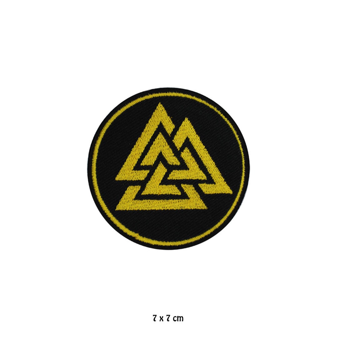 Valknut Triangles Viking Round Logo Iron/sew on Patch - Etsy
