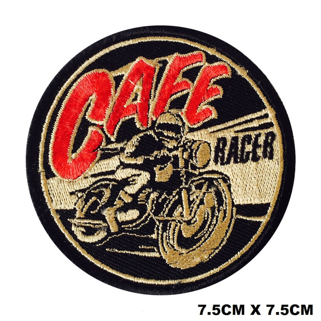 Cafe Racer Logo Iron/sew on Patch Embroidered Applique for Clothes - Etsy