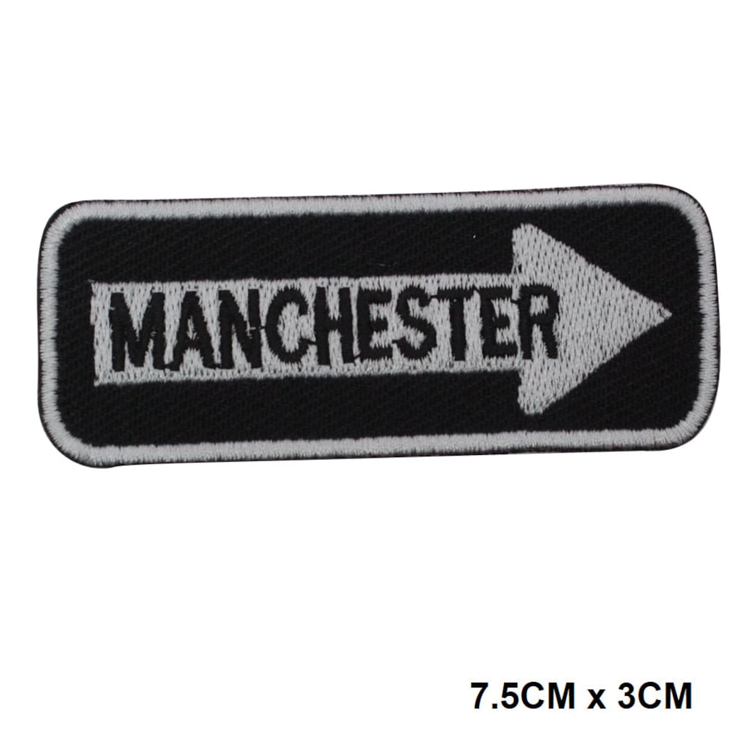 Manchester Arrow Logo Iron/sew on Patch Embroidered Applique - Etsy