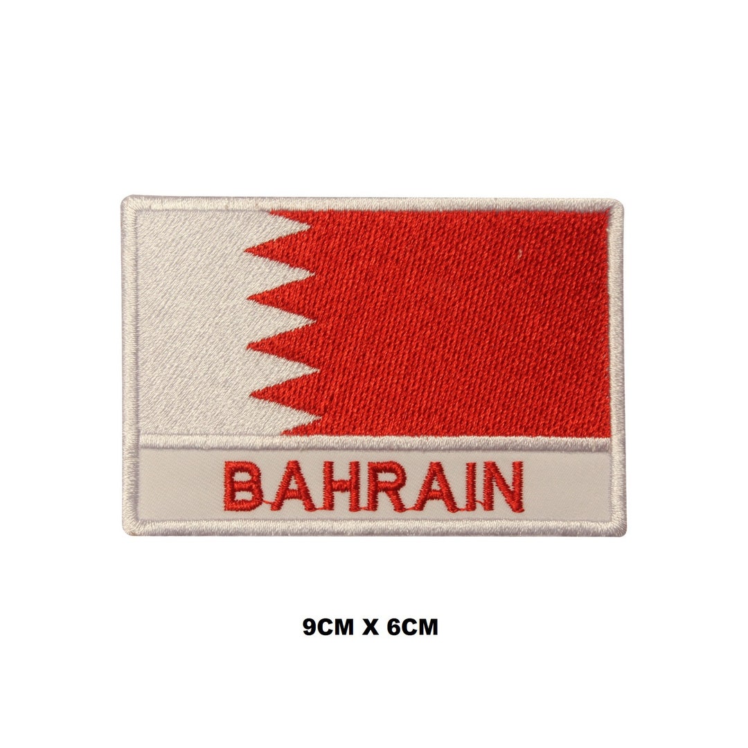 Bahrain Flag Iron/sew on Patch Embroidered Applique for Clothes - Etsy