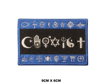 Coexist Flag Embroidered Iron on Patch Sew on Badge Applique Country ...
