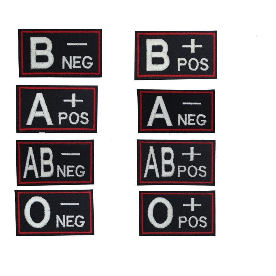Blood Group Square Logo Iron/sew on Embroidered Applique for Clothes - Etsy