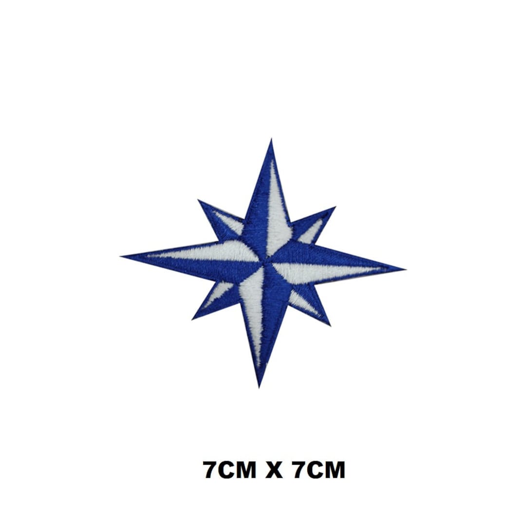 Nautical Star Symbol Logo Iron/sew on Patch Embroidered Applique for ...