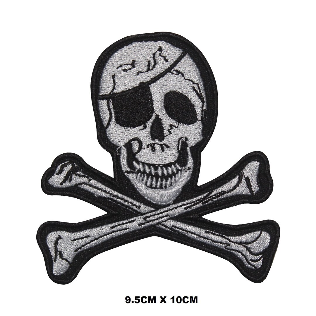 One Eye Skull Face Cross Logo Iron/sew on Patch Embroidered Applique ...