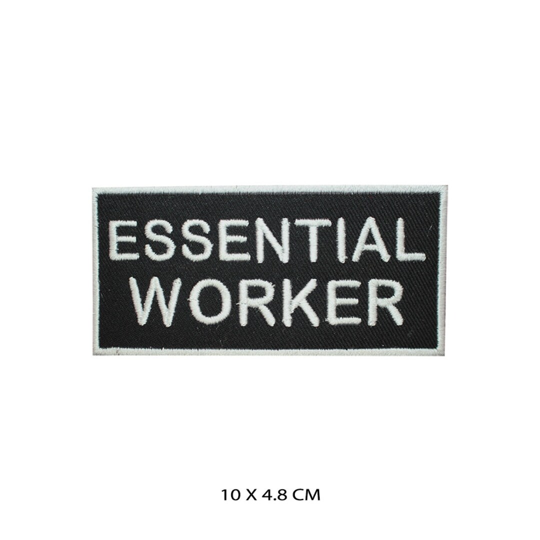 Essential Workers Letters Logo Iron/sew on Patch Embroidered Applique ...