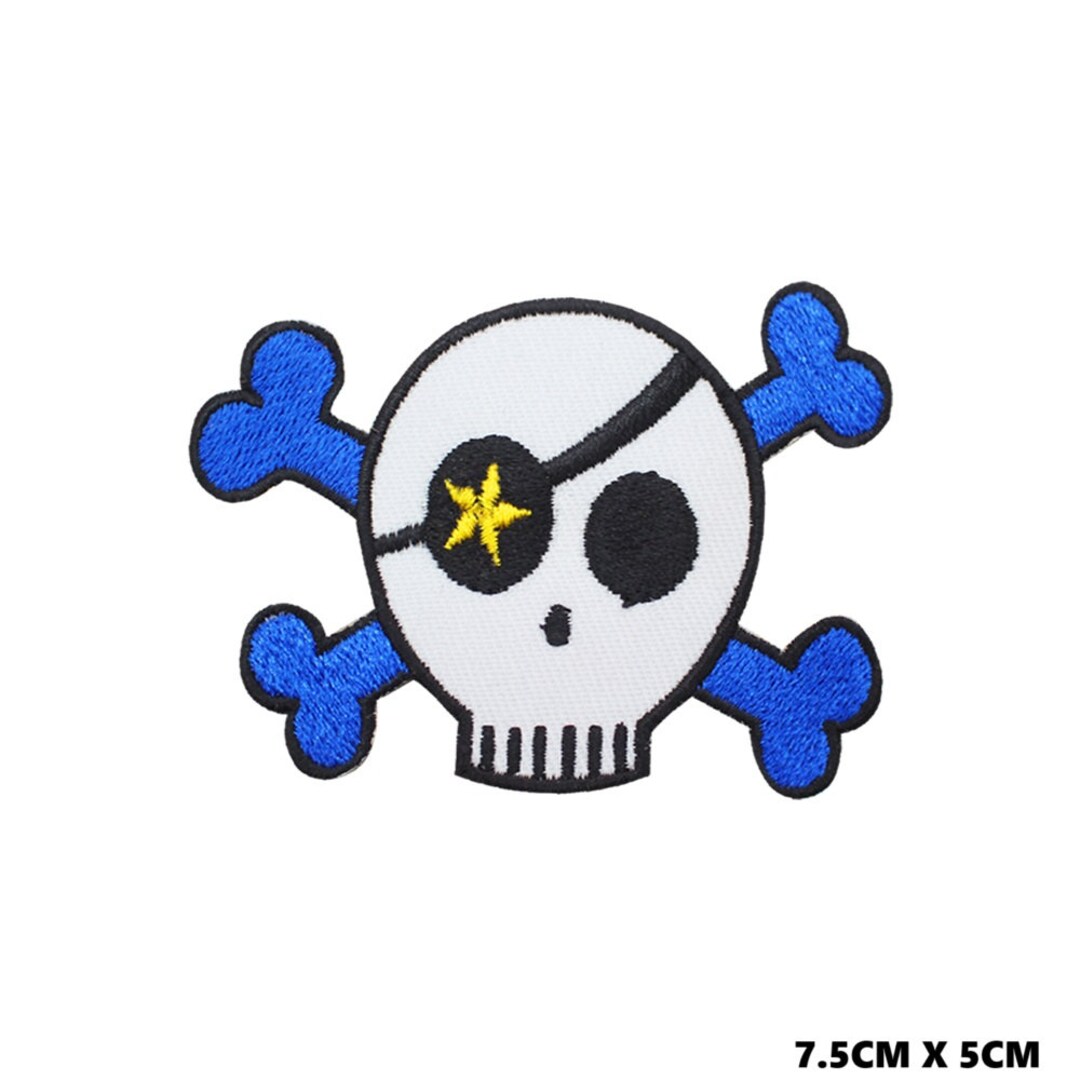 Cartoon Pirate Skull Cross Logo Iron/sew Patch Embroidered Applique for ...