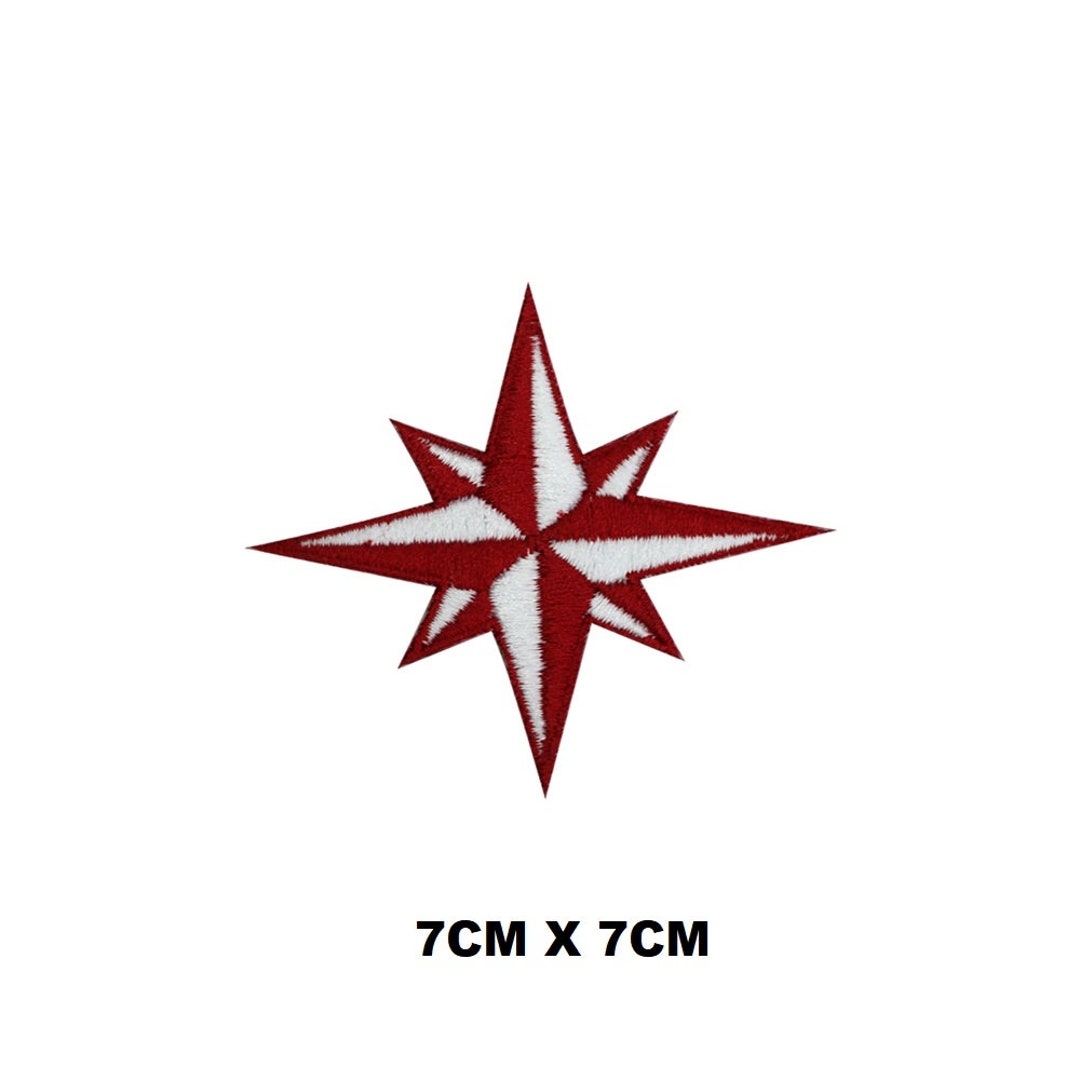Nautical Star Symbol Logo Iron/sew on Patch Embroidered - Etsy