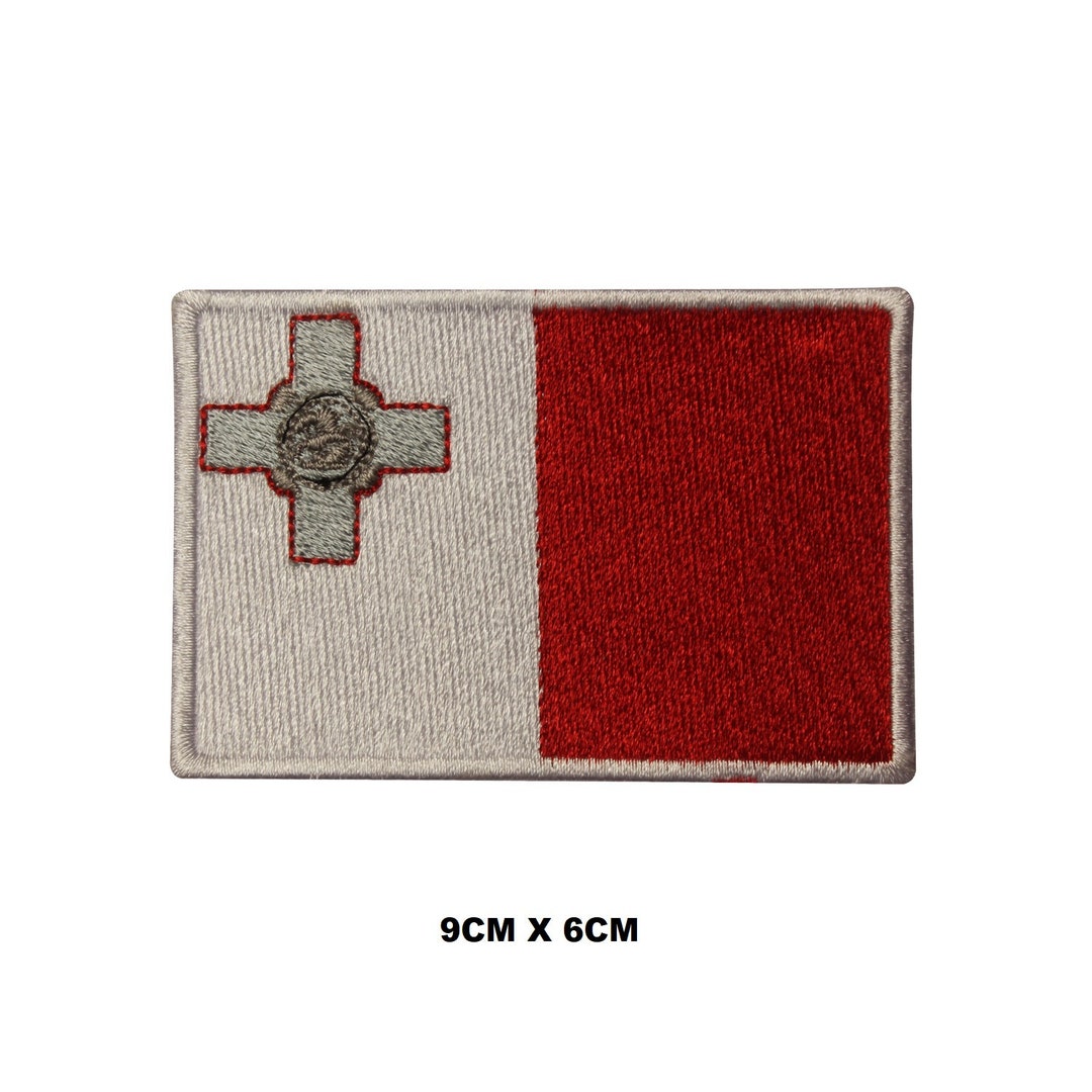 Malta Flag Iron/sew on Patch Embroidered Applique for Clothes - Etsy