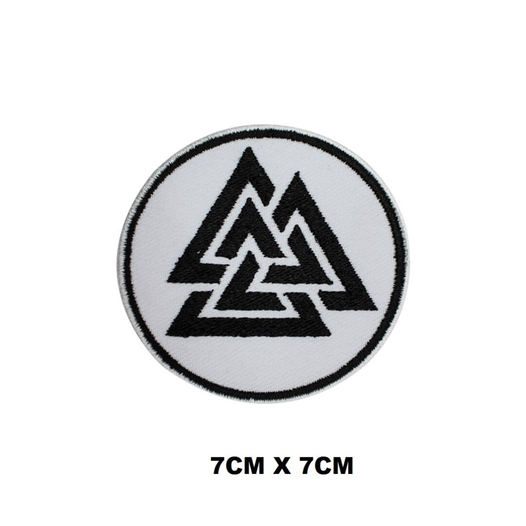 Valknut Triangles Viking Round Logo Iron/sew on Patch Embroidered ...