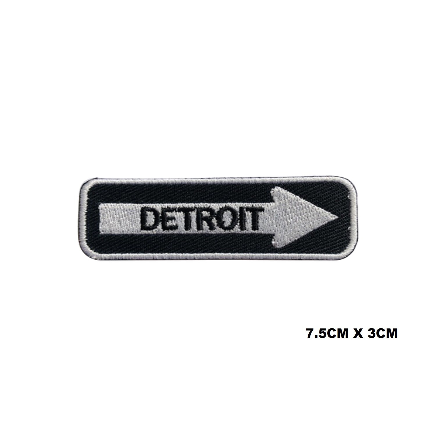 Detroit Arrow Logo Iron/sew on Patch Embroidered Applique for Clothes ...