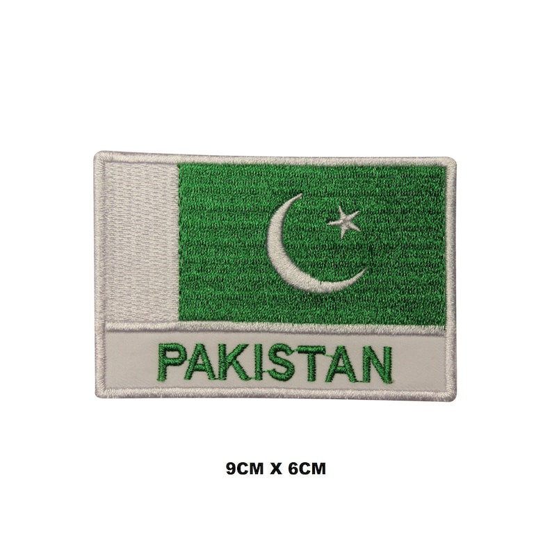 Pakistan Flag Iron/sew on Patch Embroidered Applique for Clothes - Etsy