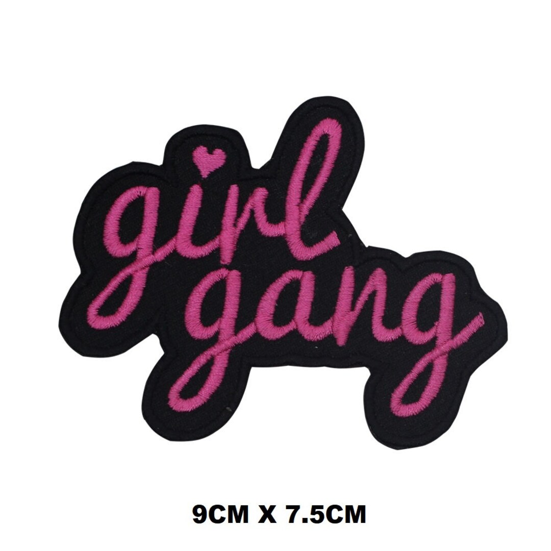 Girl Gang Logo Iron/sew on Patch Embroidered Applique for Clothes - Etsy