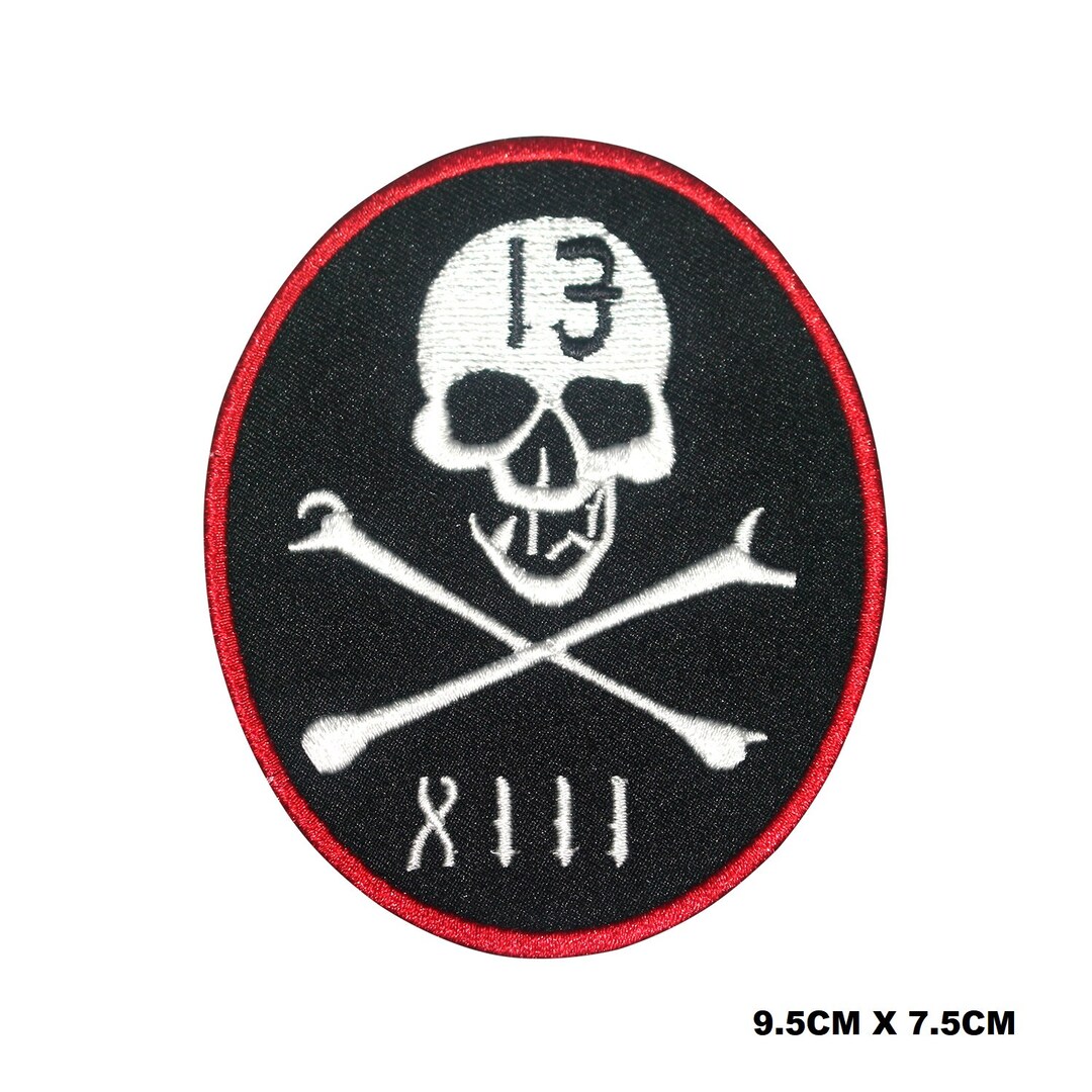 Lucky 13 Skull XIII Logo Iron/sew on Patch Embroidered Applique for ...