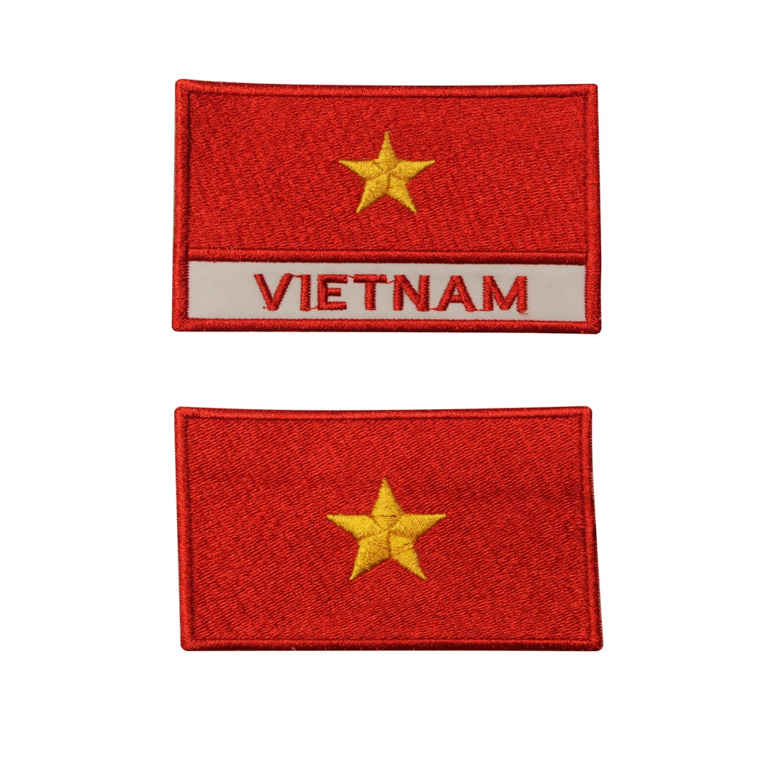 Vietnam Flag Logo Iron/sew on Patch Badge Embroidered Applique for ...