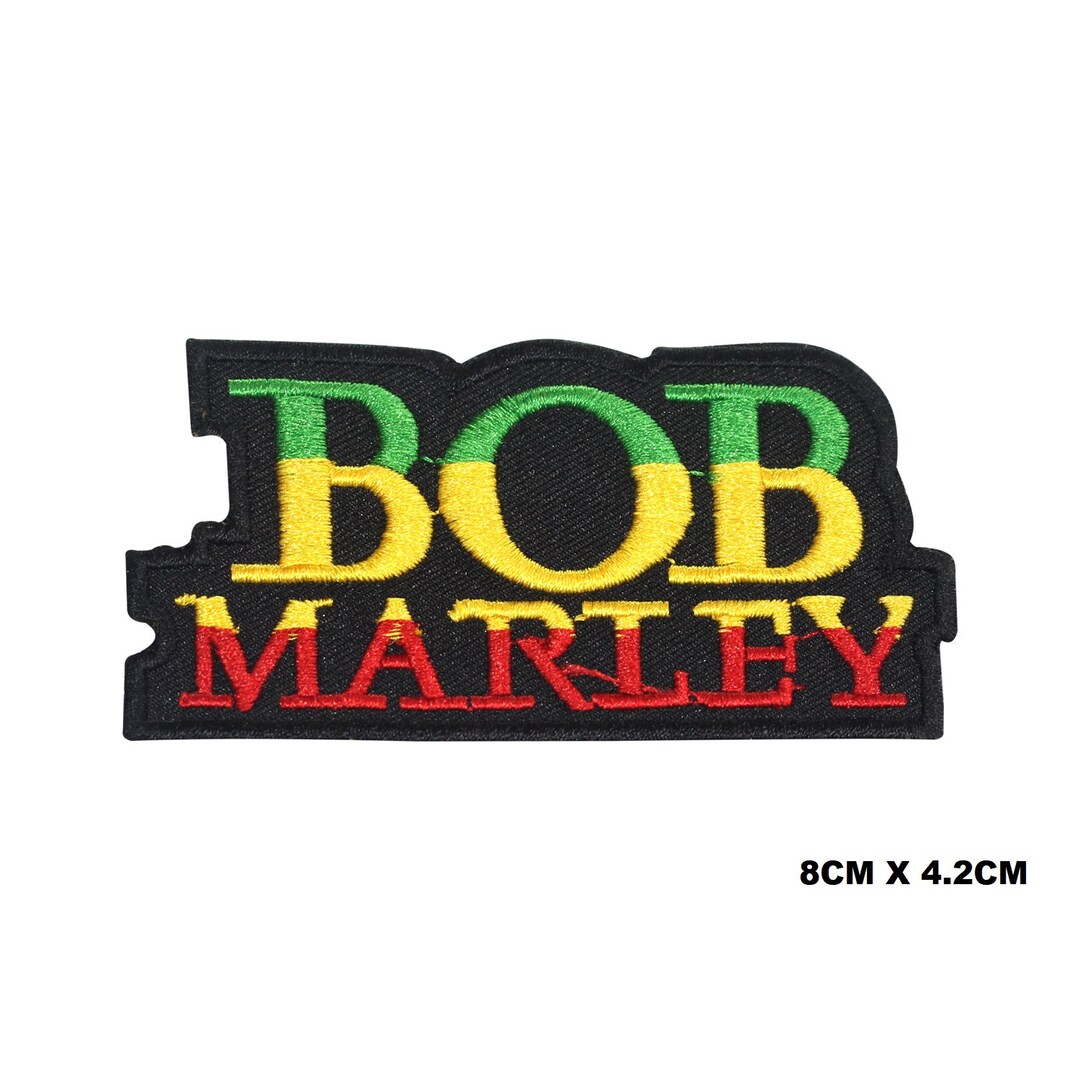 Bob Marley Name Logo Iron/sew on Patch Embroidered Applique for Clothes ...
