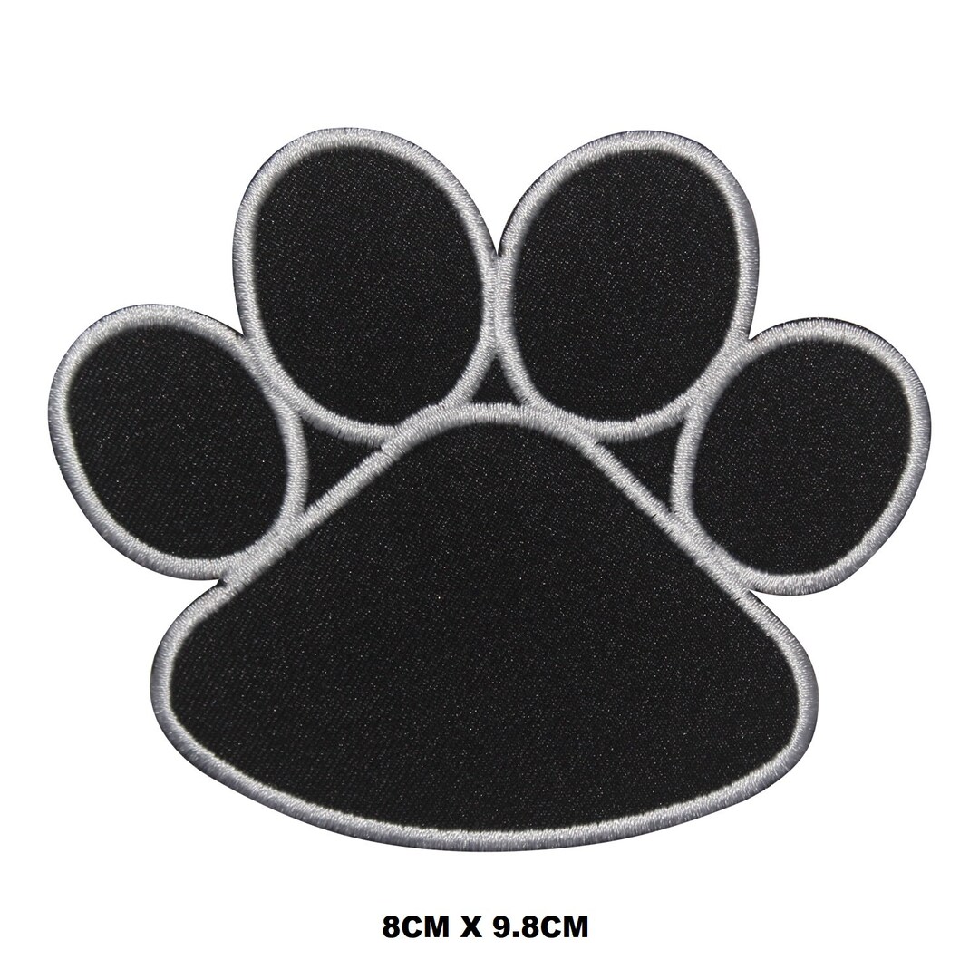 Dog Paw Cartoon Logo Iron/sew on Patch Embroidered Applique for Clothes ...