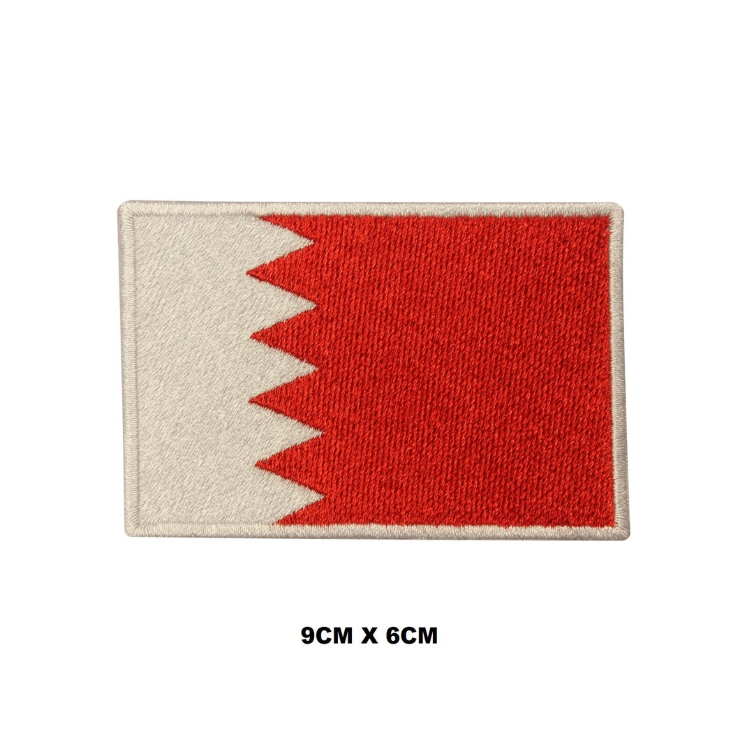 Bahrain Flag Iron/sew on Patch Embroidered Applique for Clothes - Etsy