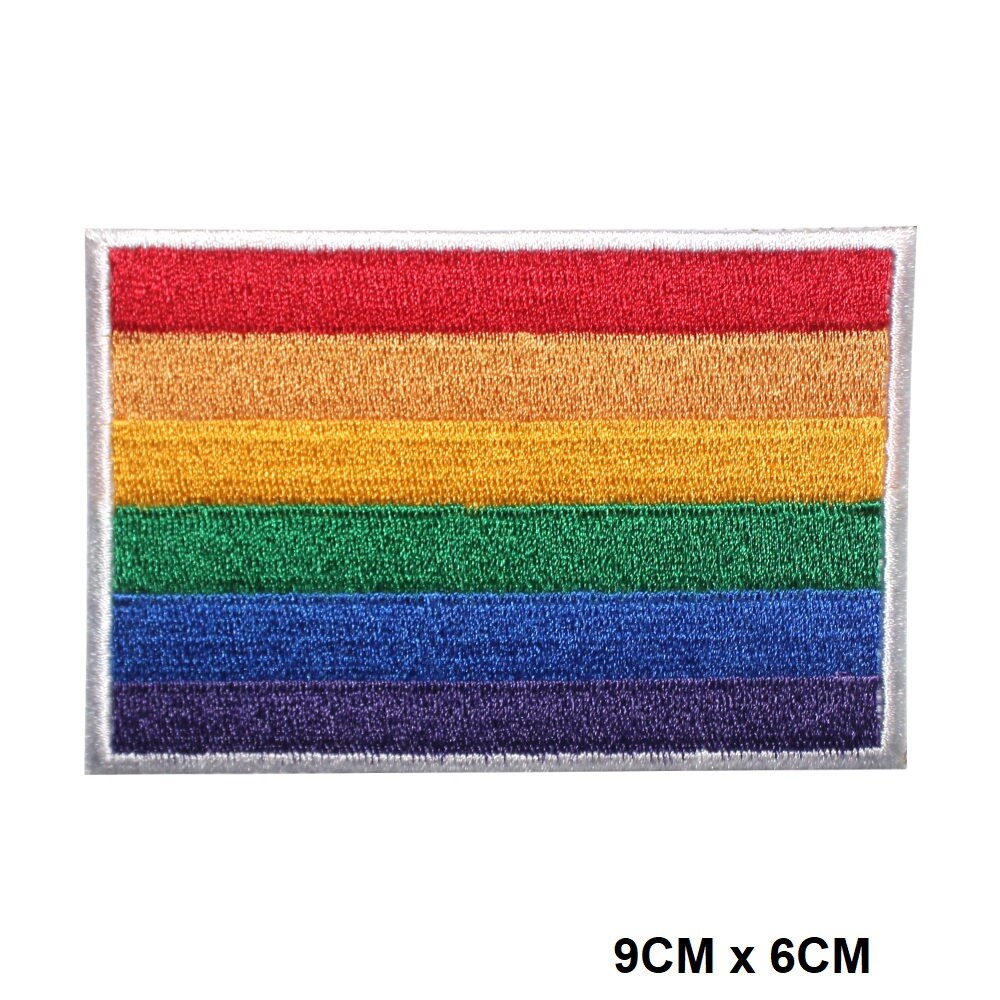 LGBT Pride Flag Iron/sew on Patch Embroidered Applique for Clothes - Etsy