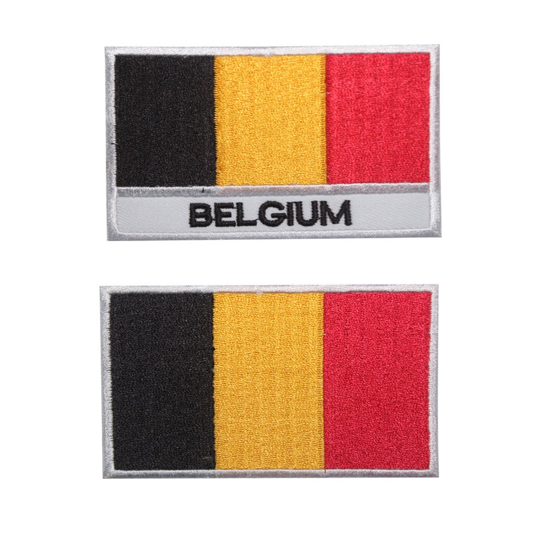 Belgium Country Flag Logo Iron/sew on Embroidered Applique for Clothes ...
