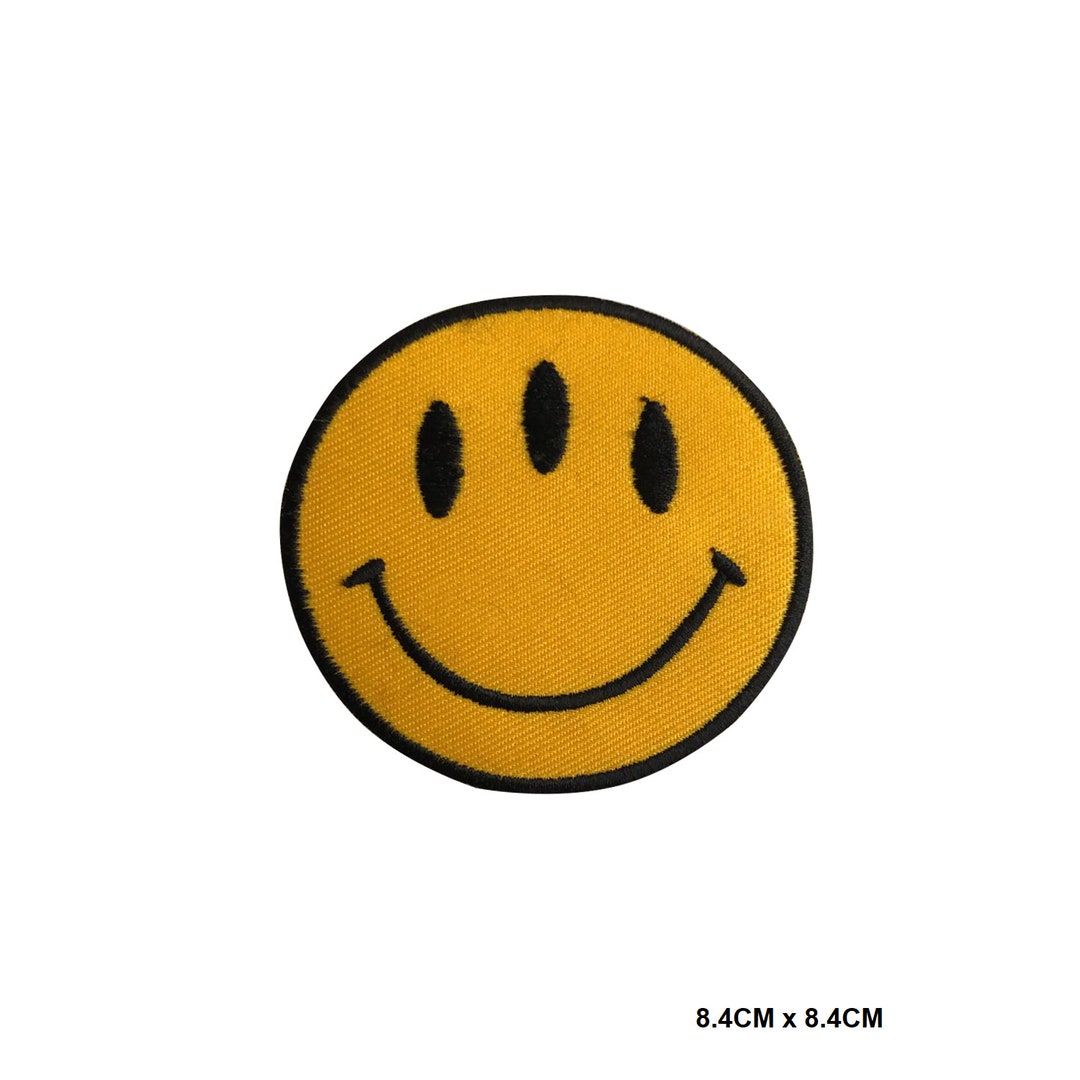3 Eyed Smile Logo Iron/sew on Patch Embroidered Applique for Clothes - Etsy