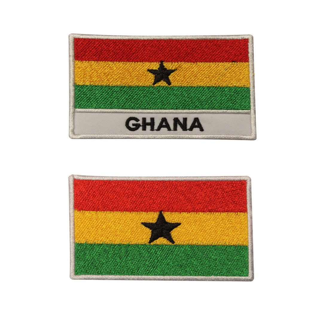 Ghana Flag Iron/sew on Patch Badge Embroidered Applique for Clothes - Etsy