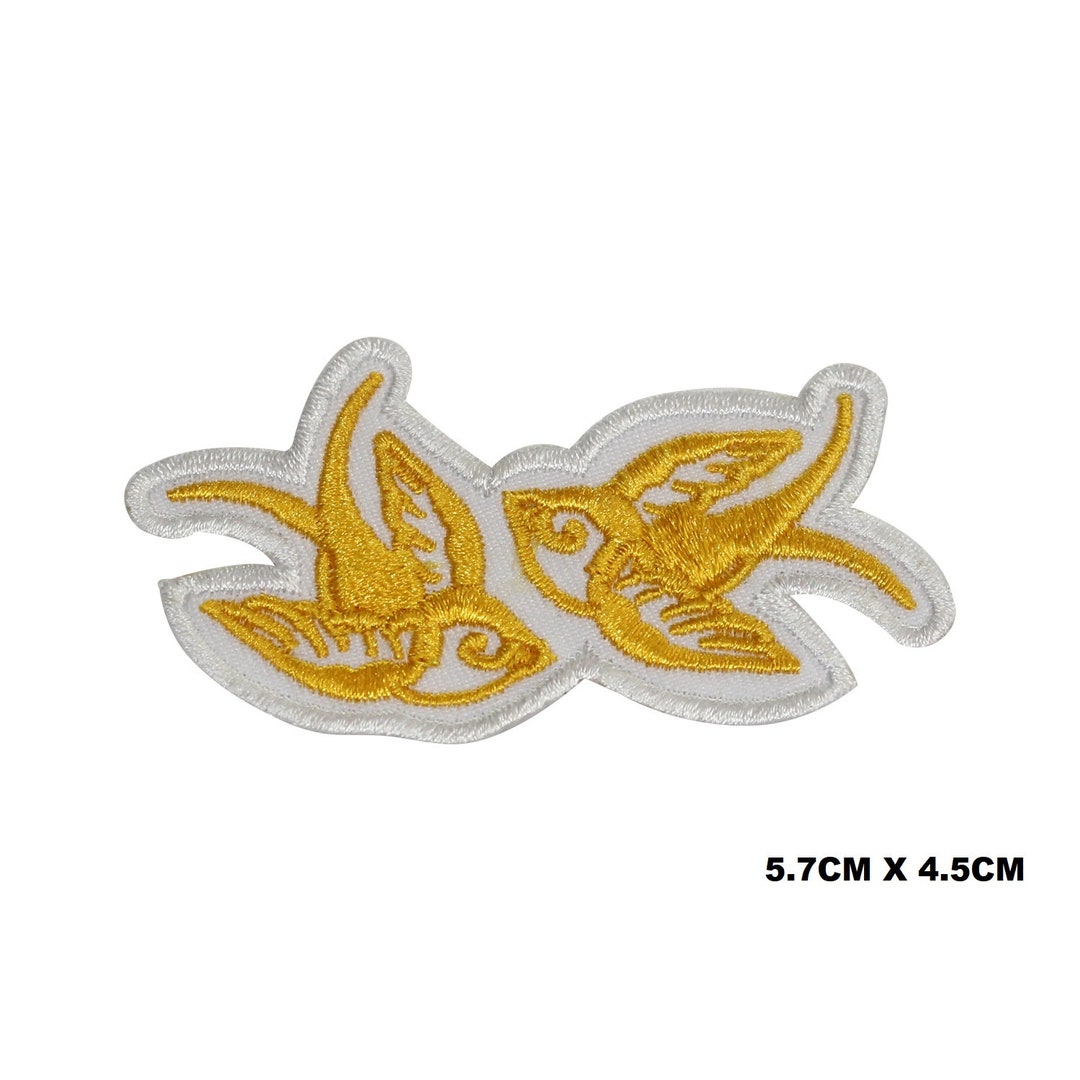 Sparrow Pair Logo Iron/sew on Patch Embroidered Applique for Clothes - Etsy
