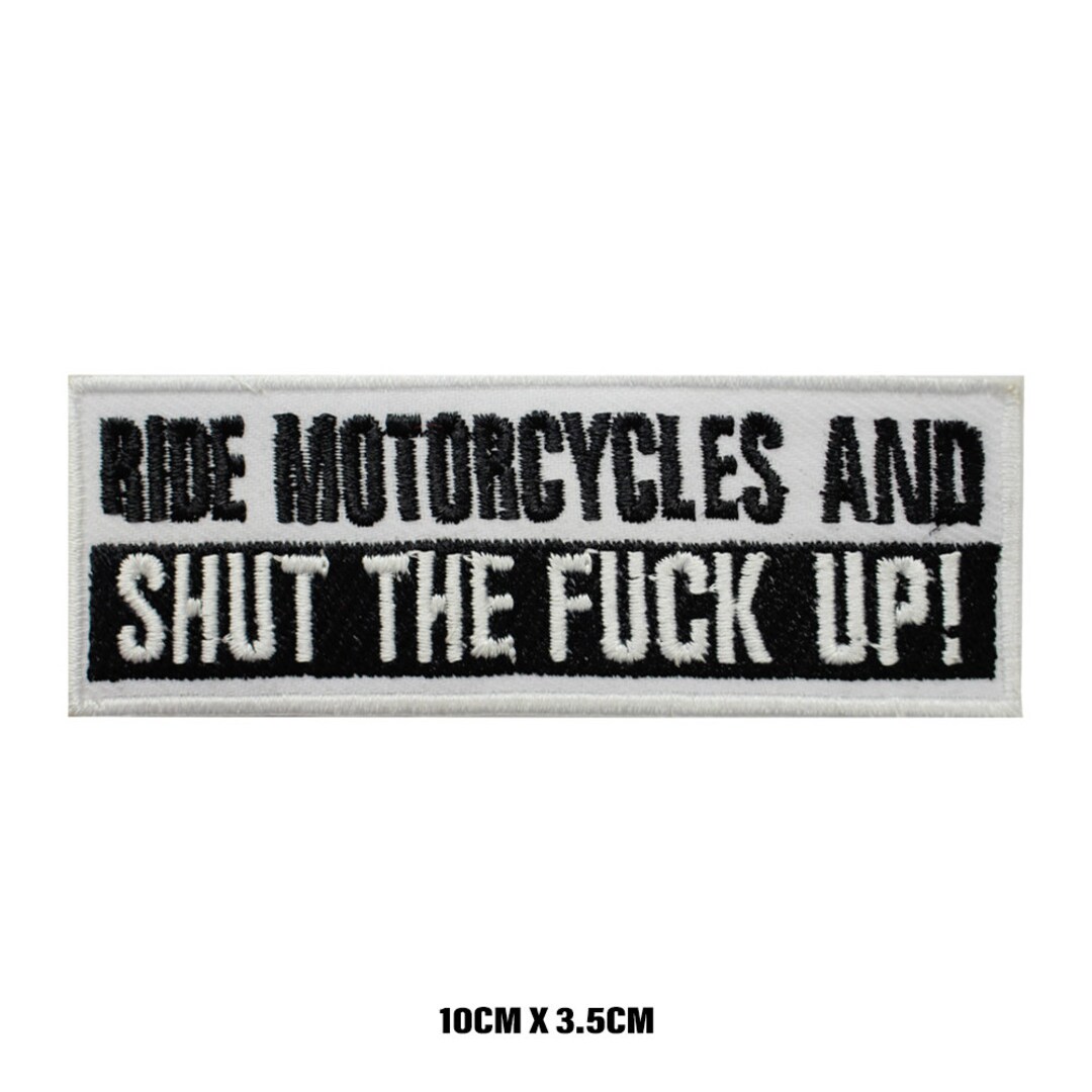 Ride Motorcycles Words Slogan Logo Iron/sew Patch Embroidered Applique ...