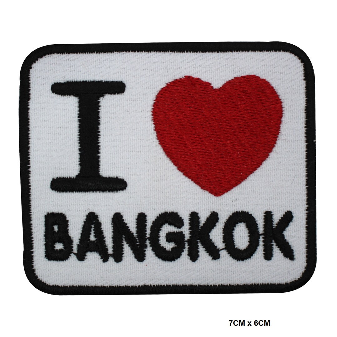 I Love Bangkok Logo Iron/sew Patch Embroidered Applique for Clothes - Etsy