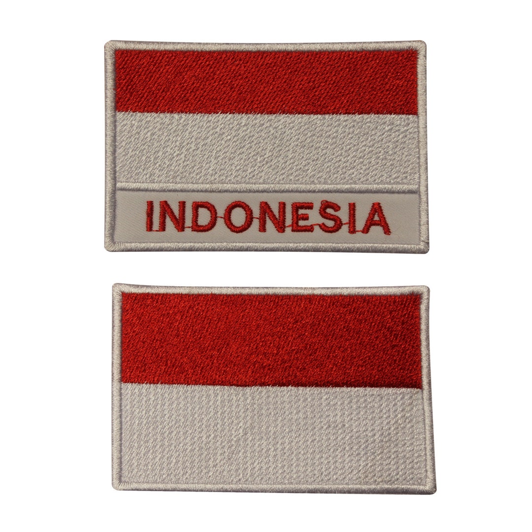 Indonesia Flag Logo Iron/sew on Patch Badge Embroidered Applique for ...