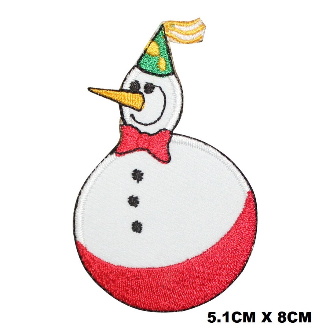 Snowman With Pointy Nose Christmas Iron/sew on Patch Embroidered ...