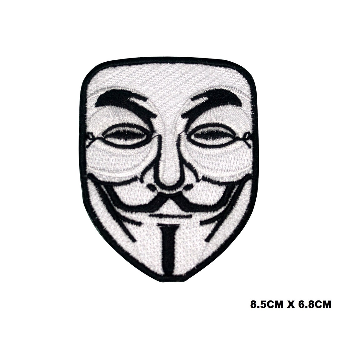 Anonymous Face Logo Iron/sew on Patch Embroidered Applique for - Etsy