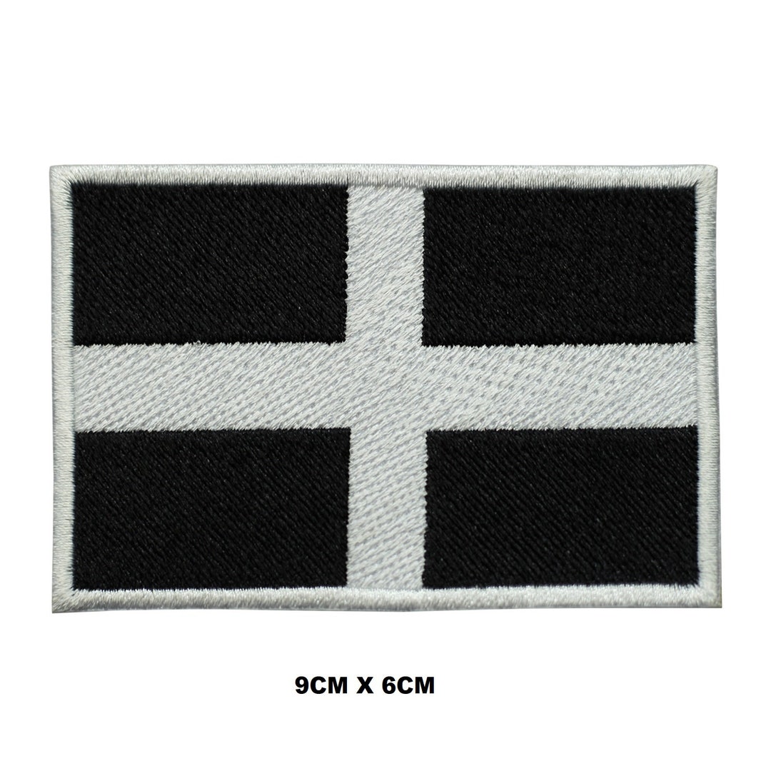 CORNWALL County Flag Iron/sew on Patch Embroidered Applique for Clothes - Etsy