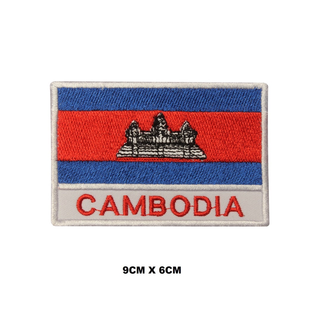 Cambodia Flag Iron/sew on Patch Embroidered Applique for Clothes - Etsy