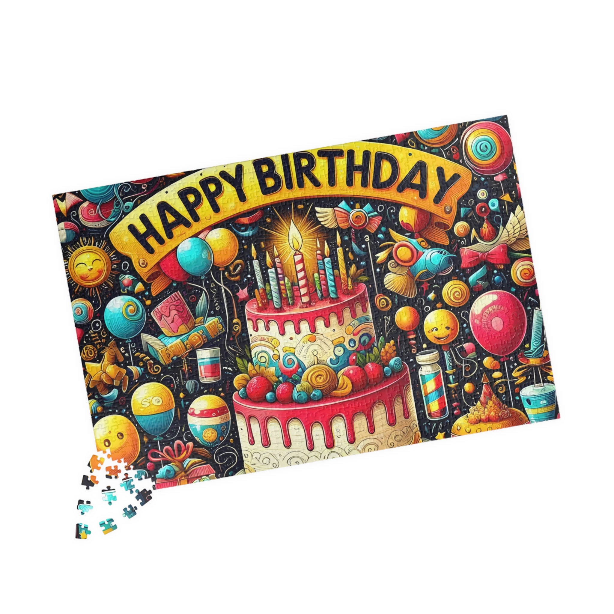 Happy Birthday, Jigsaw Puzzle. 110, 252, 520, 1014-piece Fun and ...