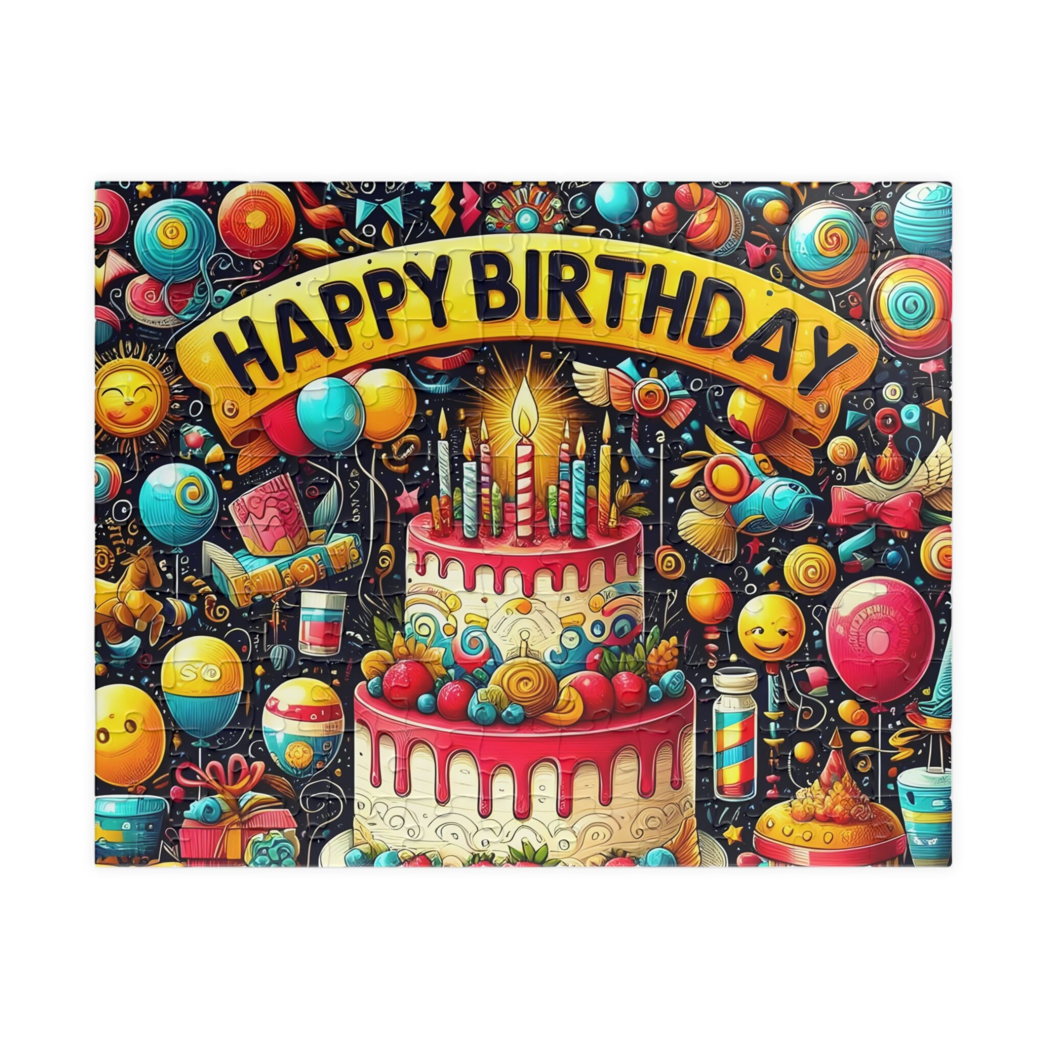 Happy Birthday, Jigsaw Puzzle. 110, 252, 520, 1014-piece Fun and ...