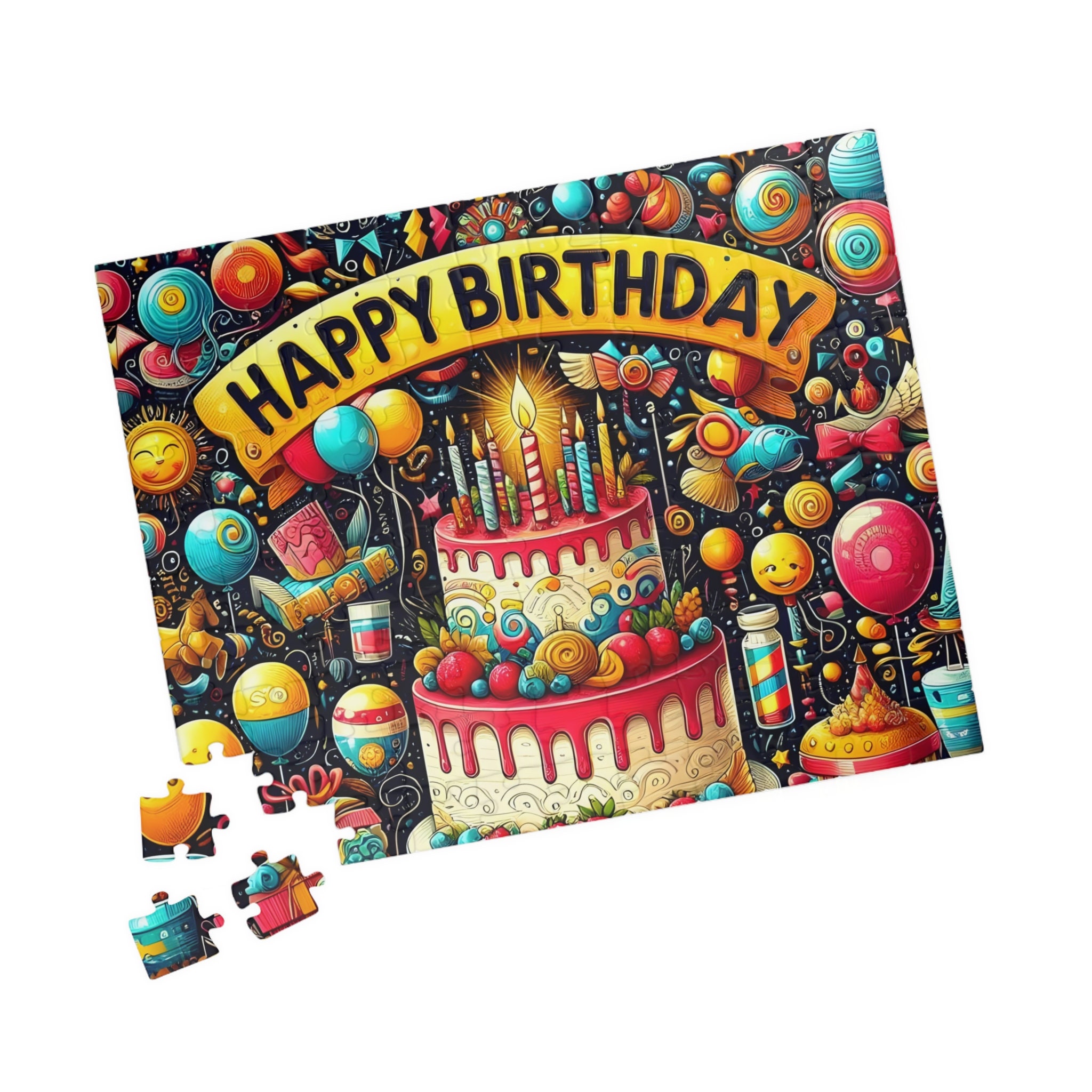 Happy Birthday, Jigsaw Puzzle. 110, 252, 520, 1014-piece Fun and ...