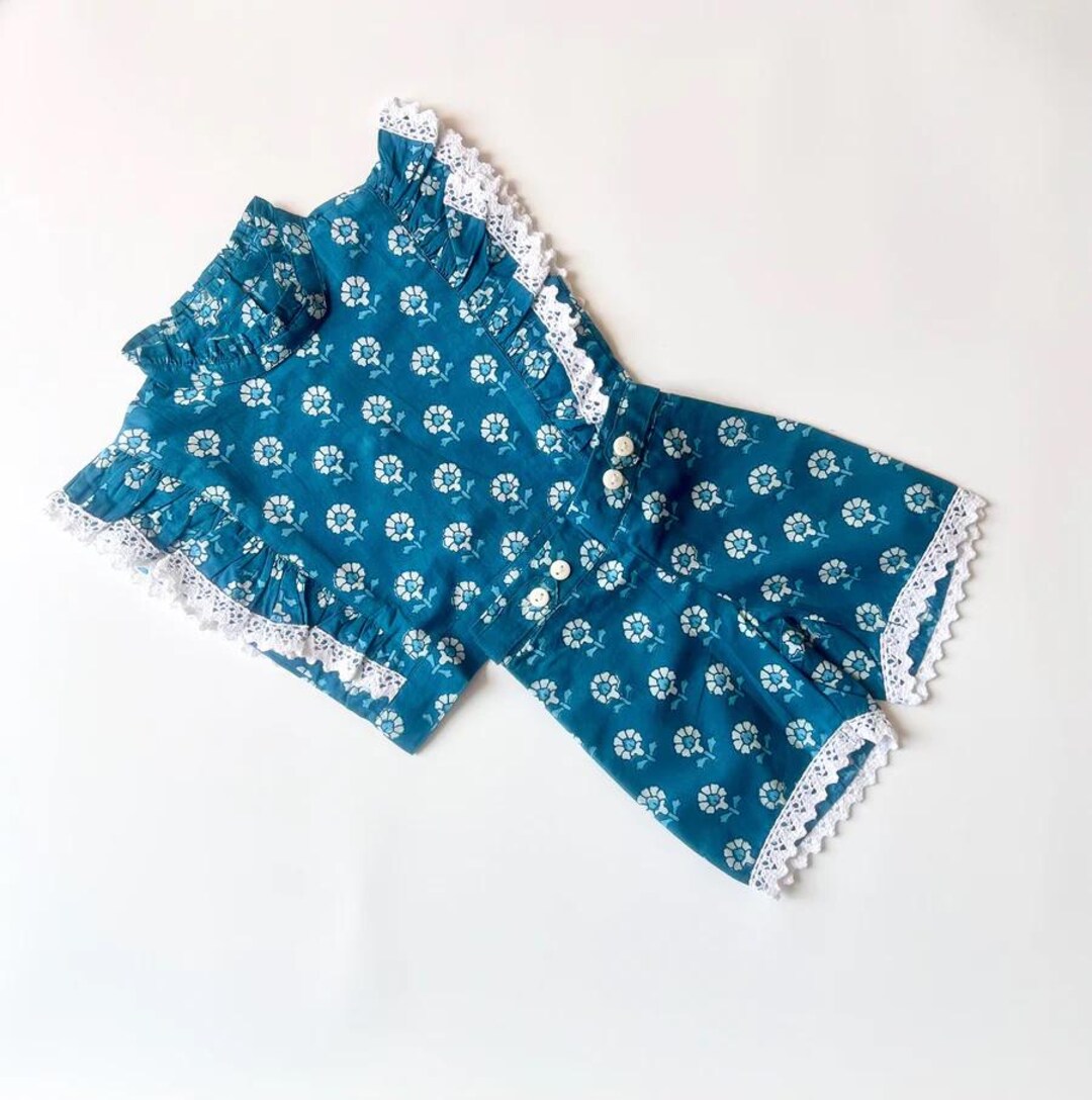 Blue Sapphire Girls Co-ord Set*set of Sewing Patterns, for Sleeveless ...