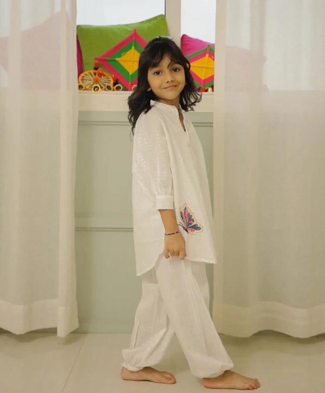 Girls Kurta Set, Moonlight Fly Kurta Set, With Matching Jogger Style ...