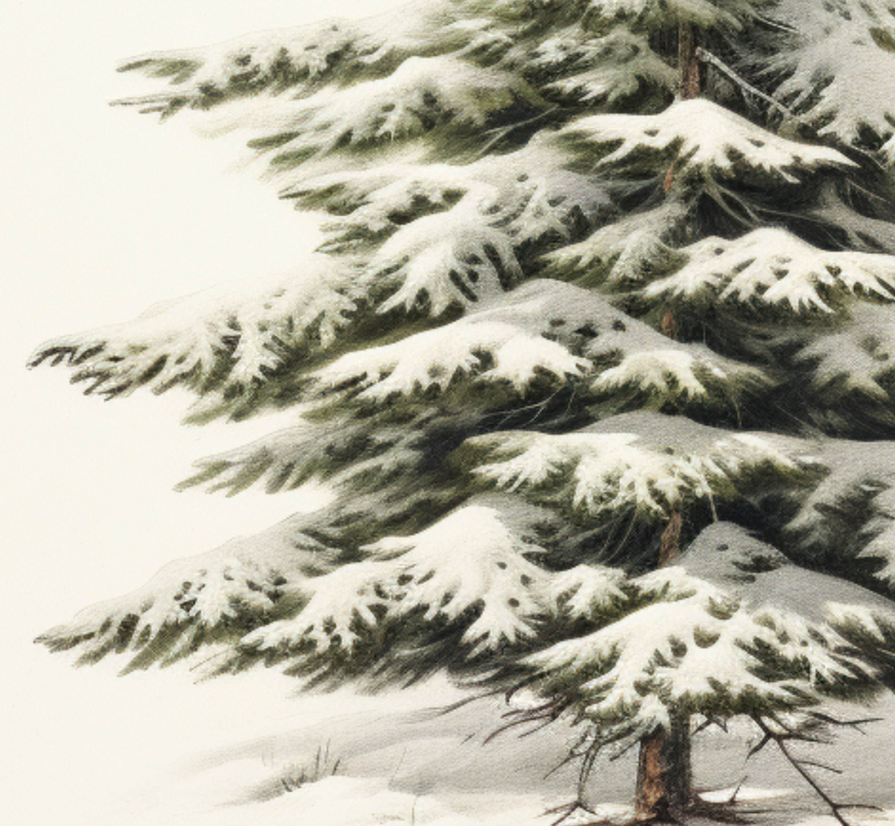 Vintage Christmas Tree, Pine Tree Vintage Print, Winter Art, Holiday ...