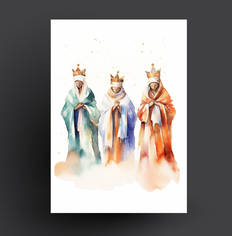 Three Wise Men, Three Kings, Nativity Scene, Jesus Birth, Christmas Art ...