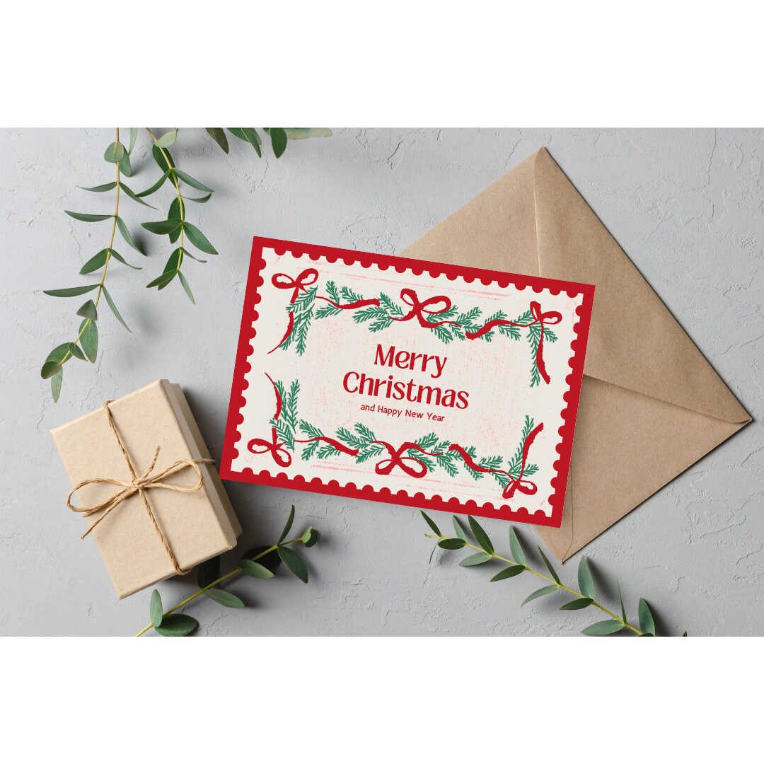 PRINTABLE Christmas Card, merry Christmas, Christmas Card to Print at ...