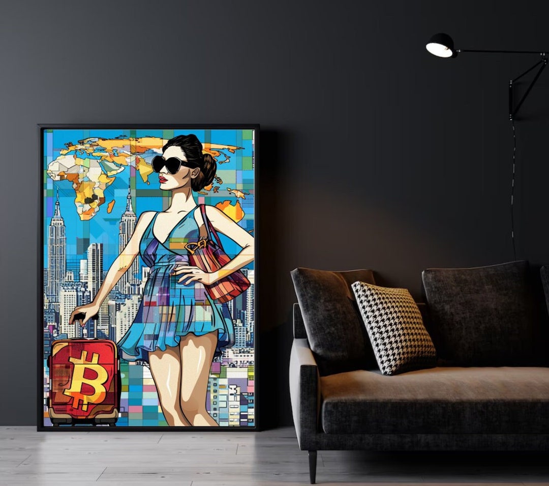 Crypto Wall Art, Bitcoin It-girl, BTC, Wall Art, Gift, Bitcoin Print ...