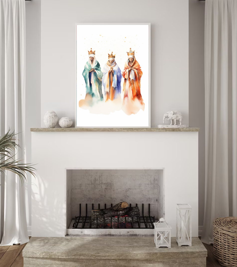 Three Wise Men, Three Kings, Nativity Scene, Jesus Birth, Christmas Art ...
