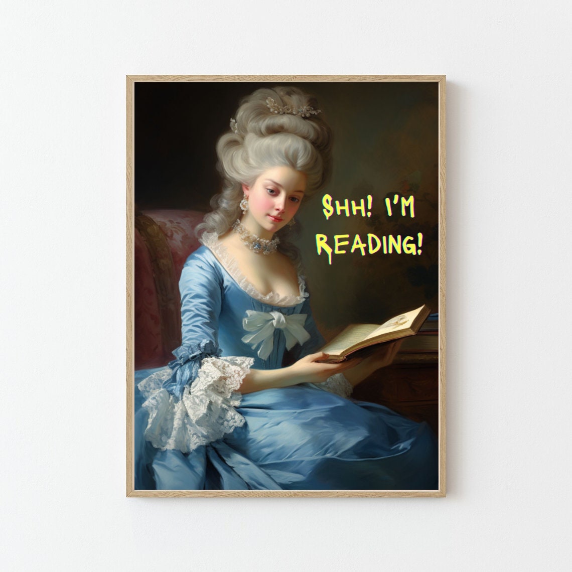 Marie Antoinette Print Reading Poster Printable Wall Art - Etsy
