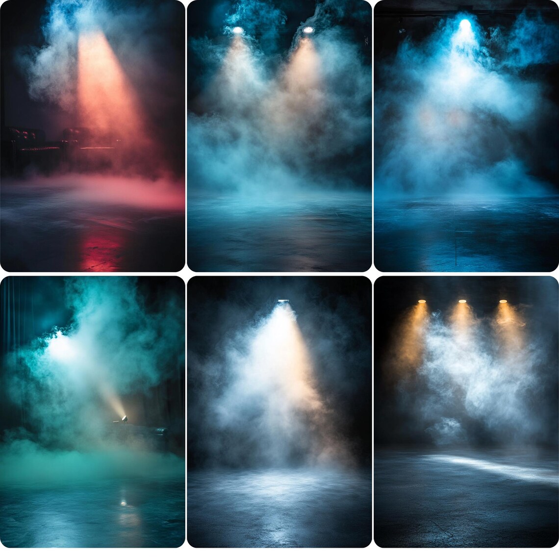 40 Smoked Studio Backdrop, Dark Fog Background, Cinematic Smoke ...
