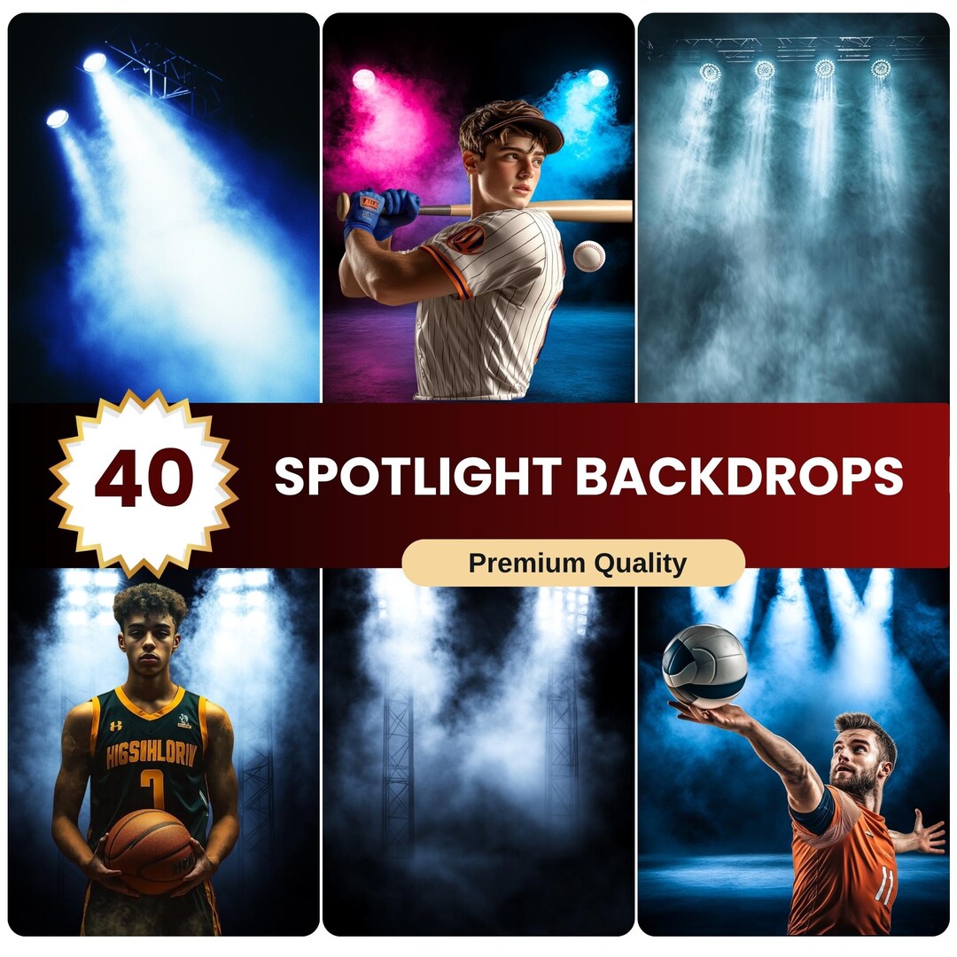 40 Fog Spotlight Scene Backdrop, Spotlight Overlays, Studio Photography ...