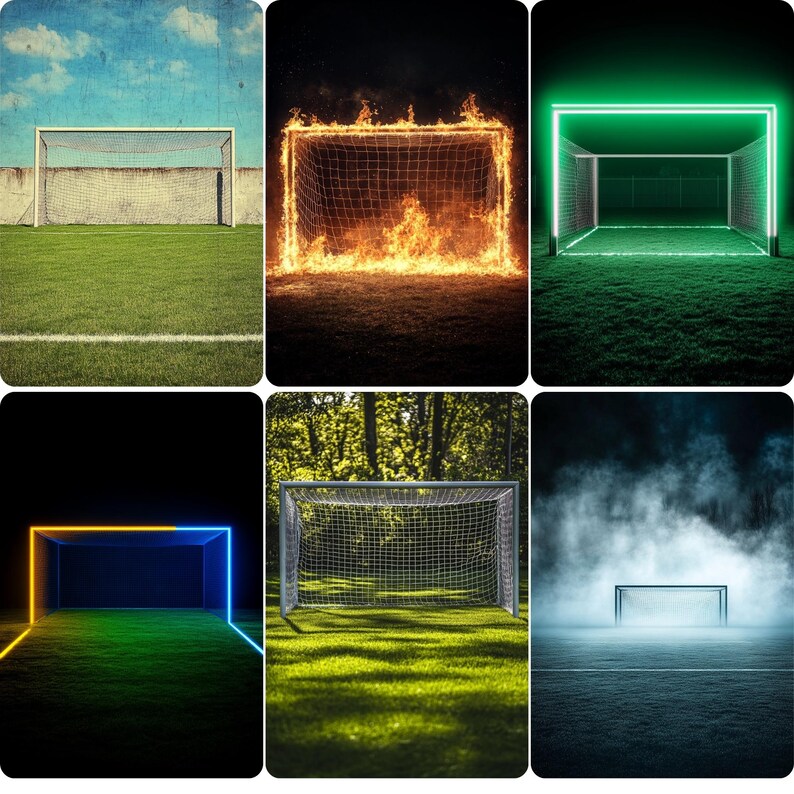 65 Soccer Goal Backdrop Digital Download, Football Field Background ...